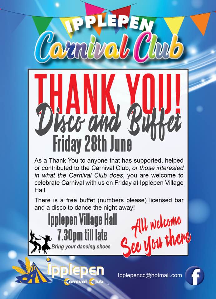 Carnival Club THANKYOU Disco & Buffet - Ipplepen Village Ipplepen ...